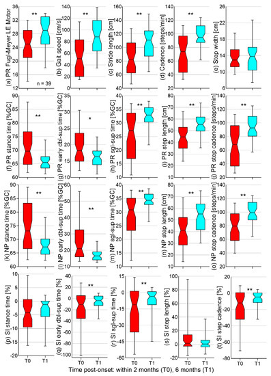 Longitudinal Changes in Temporospatial Gait Characteristics during the First Year Post-Stroke