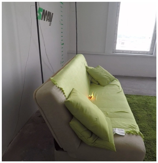 An Experimental and Numerical Study on Fire Spread in a Furnished Room