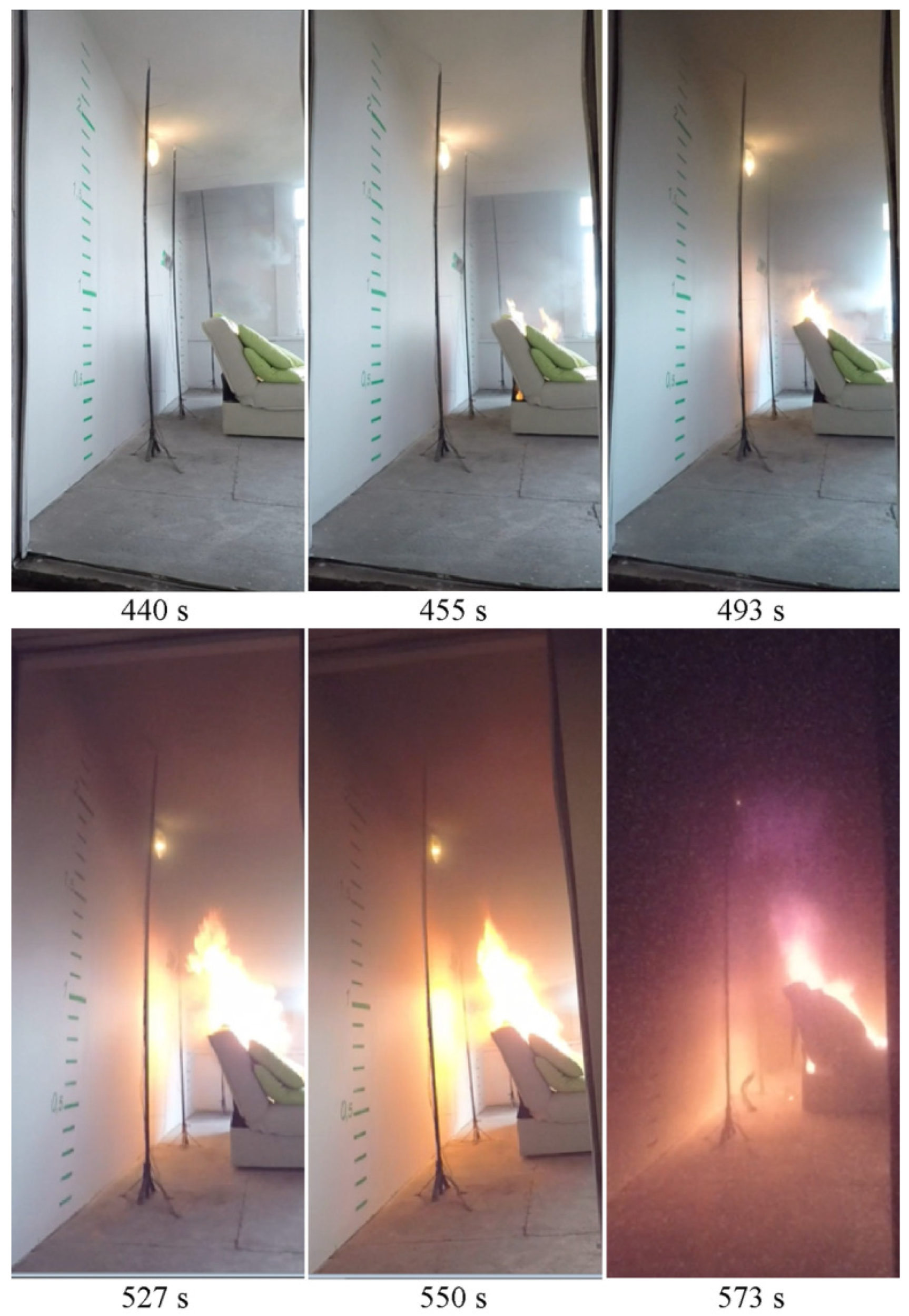 An Experimental and Numerical Study on Fire Spread in a Furnished Room