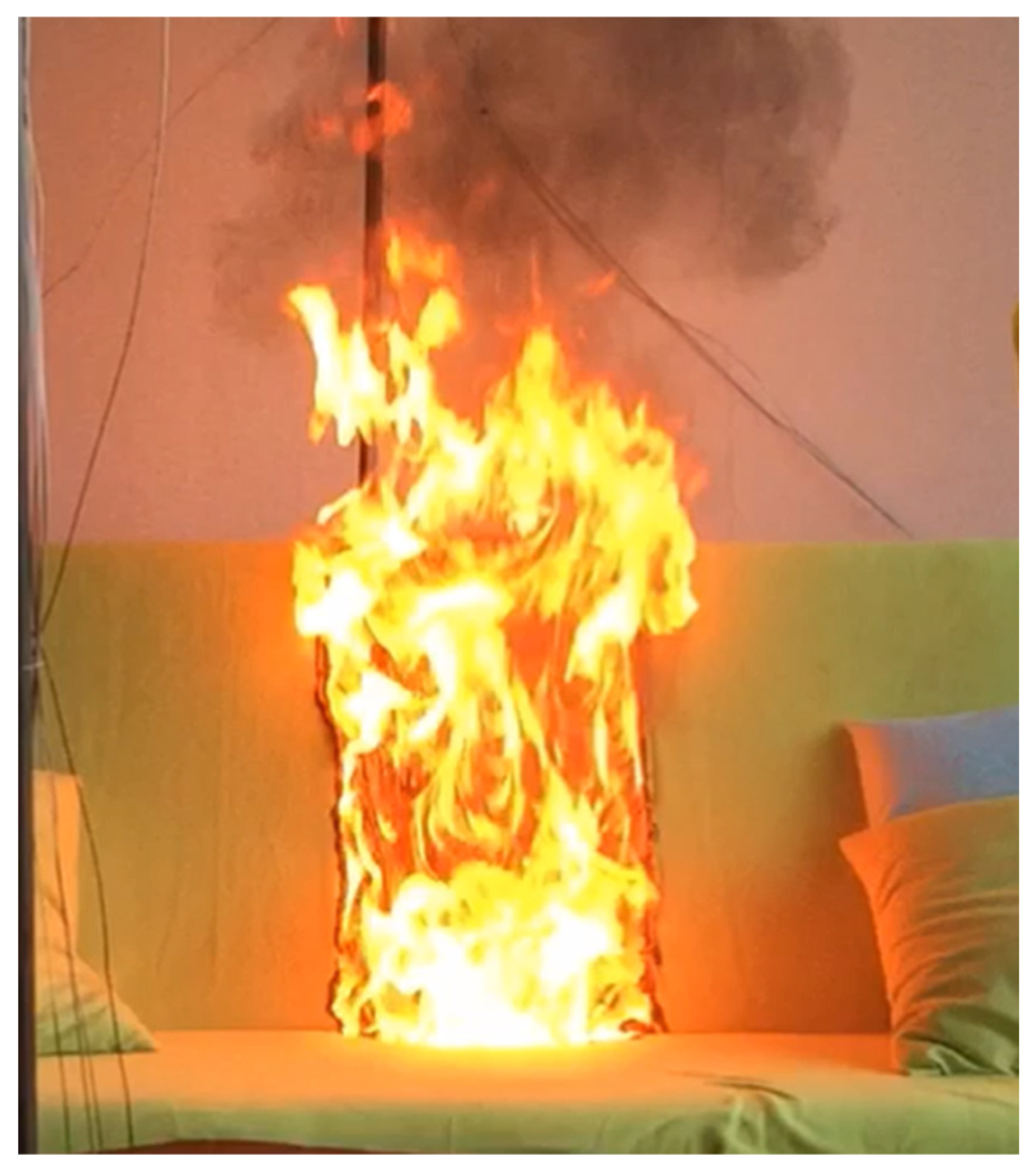 An Experimental and Numerical Study on Fire Spread in a Furnished Room