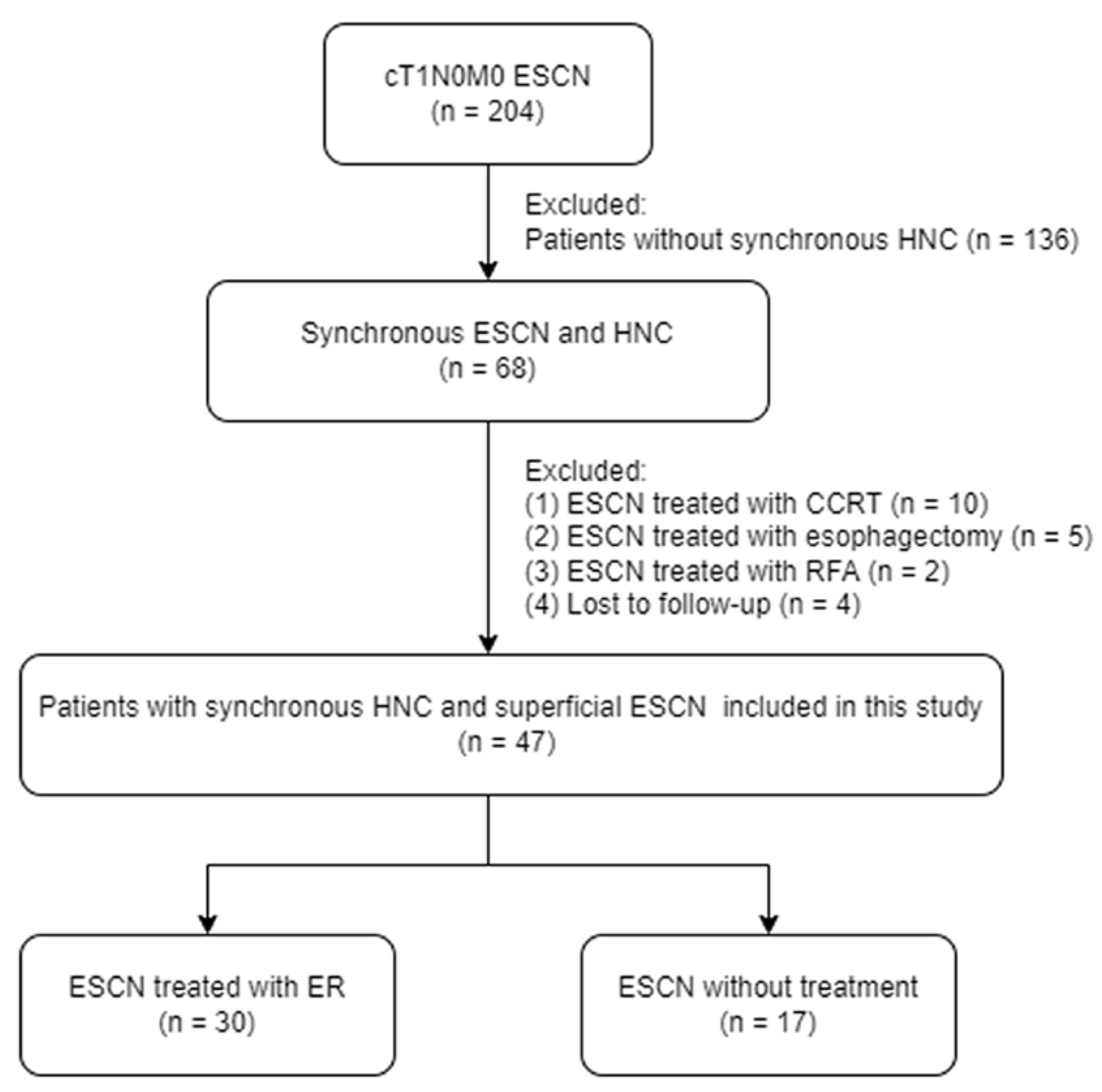 Synchronous Head and Neck Cancer and Superficial Esophageal Squamous ...