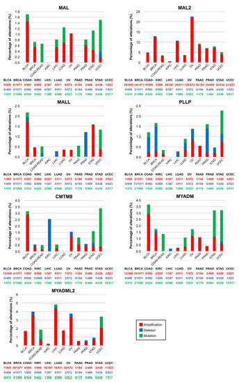 The MAL Family of Proteins: Normal Function, Expression in Cancer, and ...