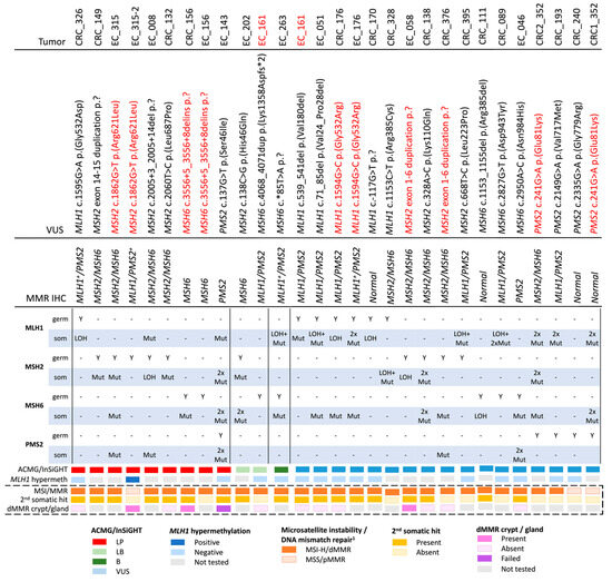 DNA Mismatch Repair Gene Variant Classification: Evaluating the Utility of Somatic Mutations and ...