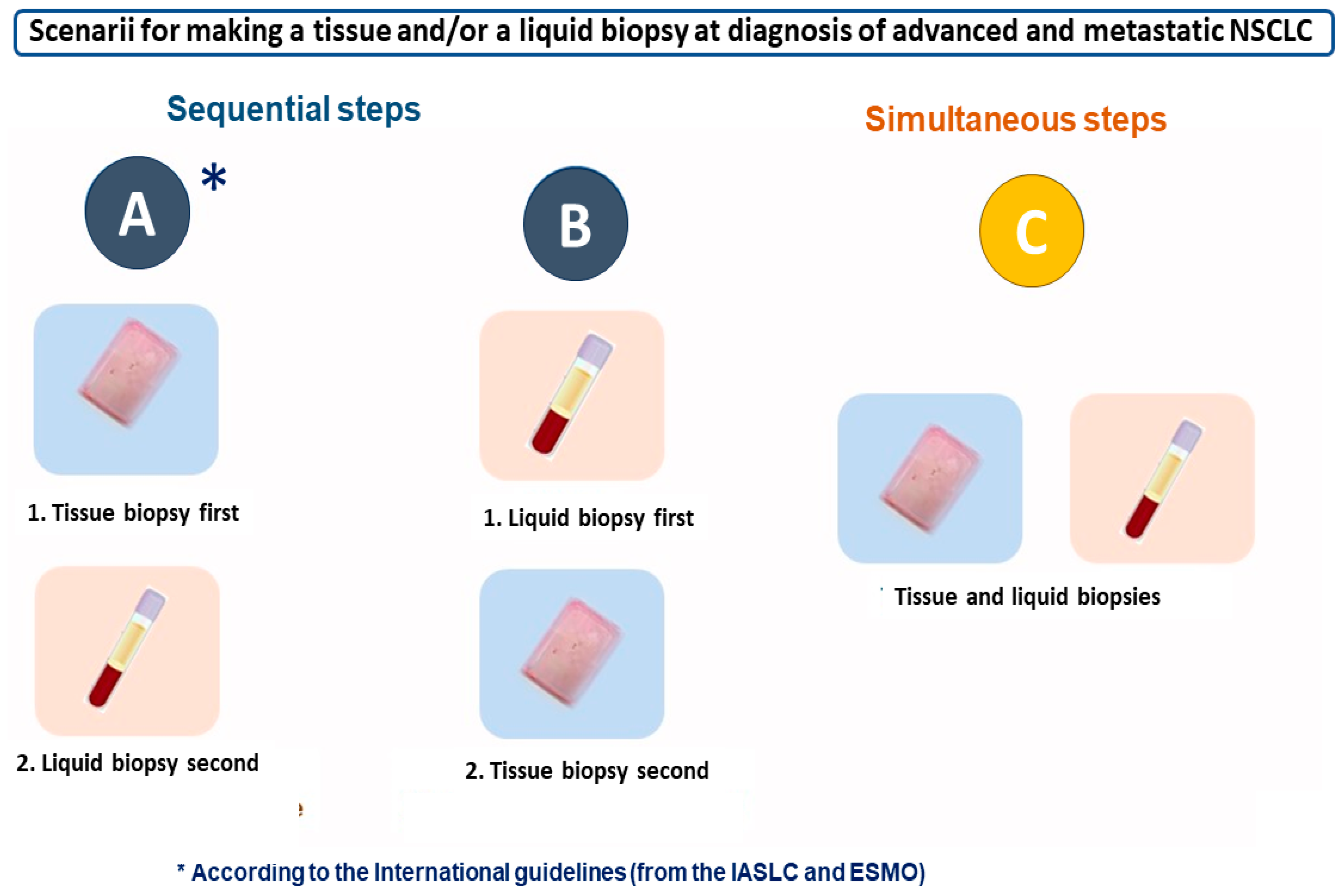 Liquid and Tissue Biopsies for Lung Cancer: Algorithms and Perspectives
