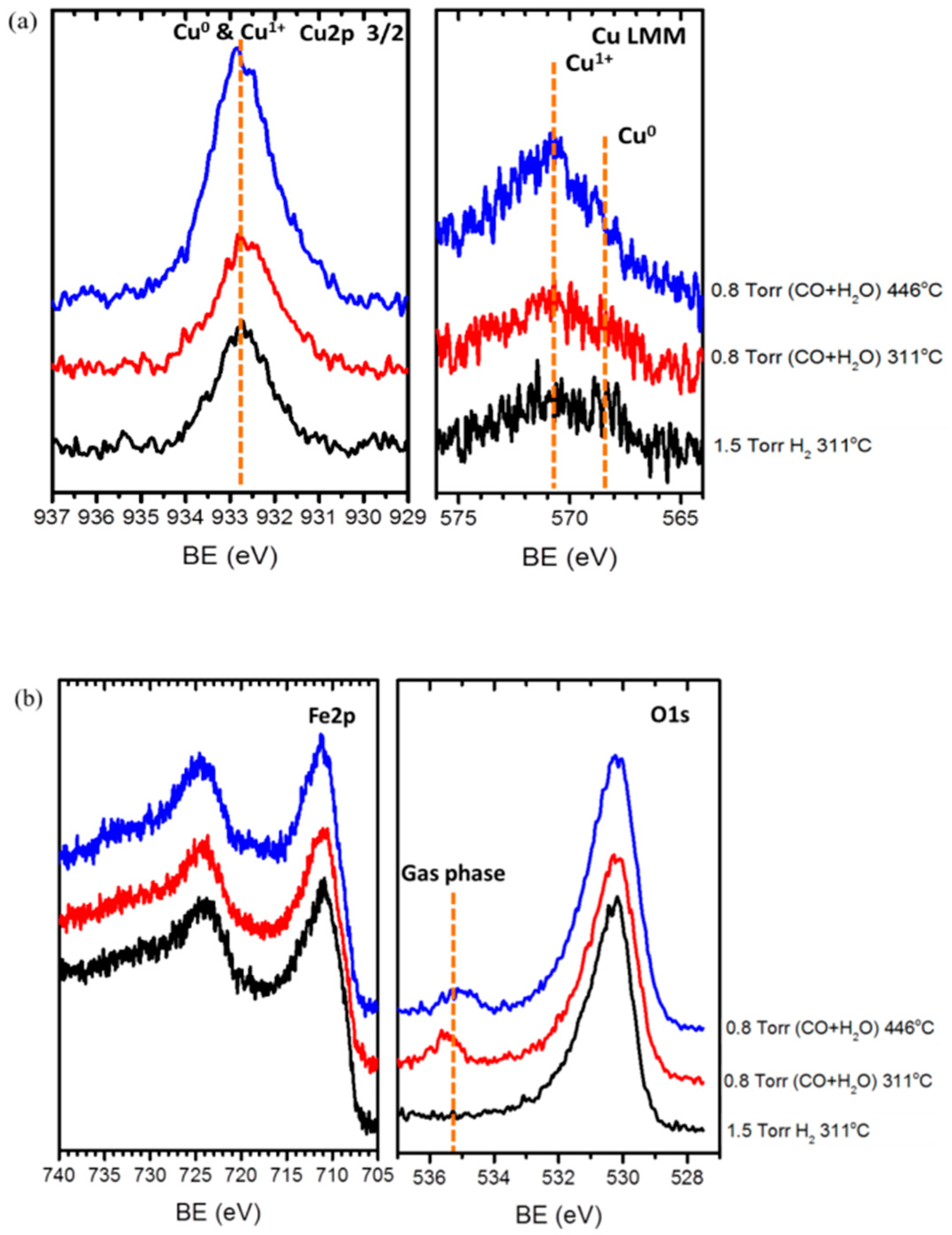 Evolution of Copper Supported on Fe3O4 Nanorods for WGS Reaction