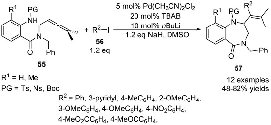 Palladium-Catalyzed Benzodiazepines Synthesis