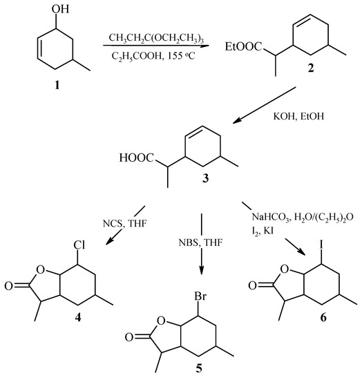 New Bromo- and Iodo-Hydroxylactones with Two Methyl Groups Obtained by ...