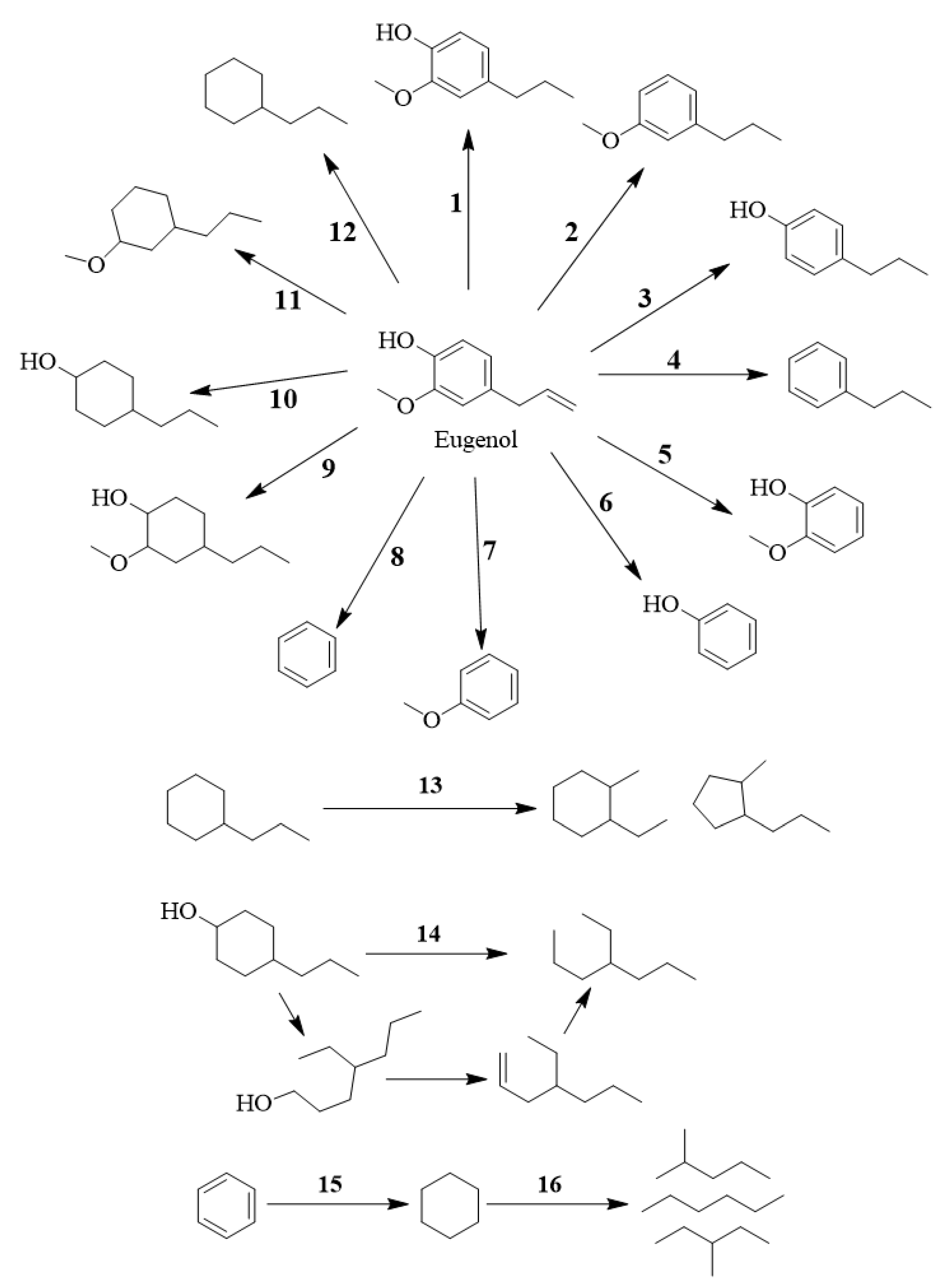 Catalytic Hydropyrolysis of Lignin for the Preparation of Cyclic ...