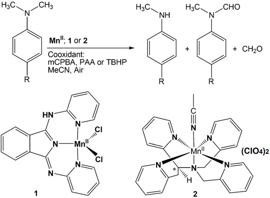 Oxidative N-Dealkylation of N,N-Dimethylanilines by Non-Heme Manganese ...