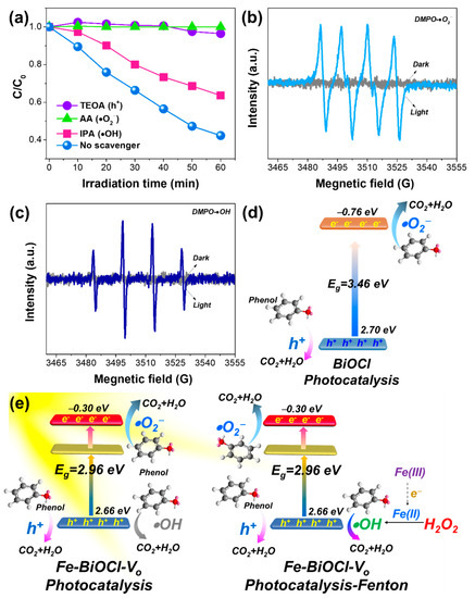 Two-in-One Electrons Trapped Fe-BiOCl-Vo Nanosheets for Promoting Photocatalytic-Fenton ...