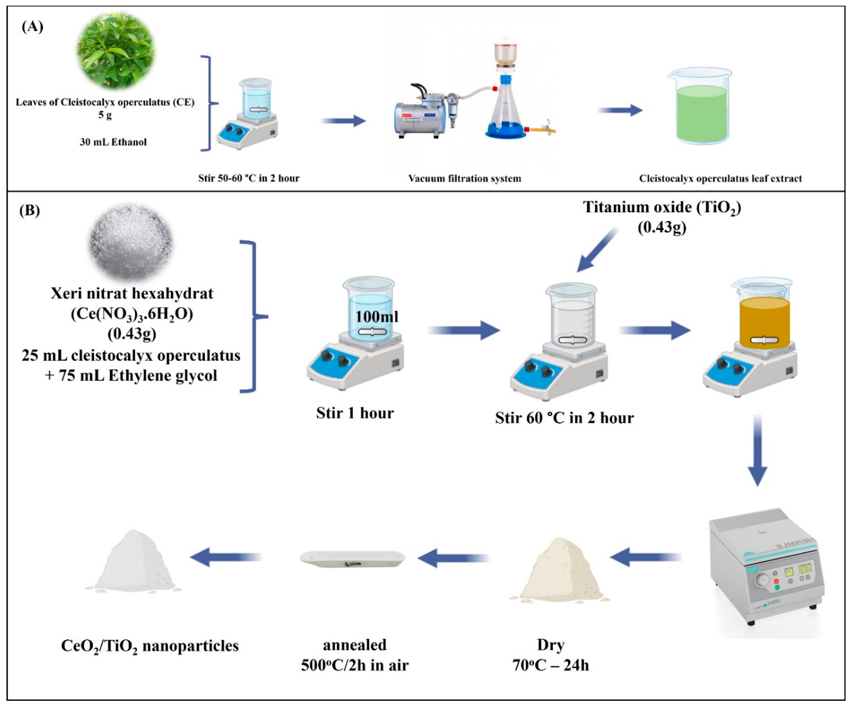 Green Synthesis of TiO2-CeO2 Nanocomposites Using Plant Extracts for ...