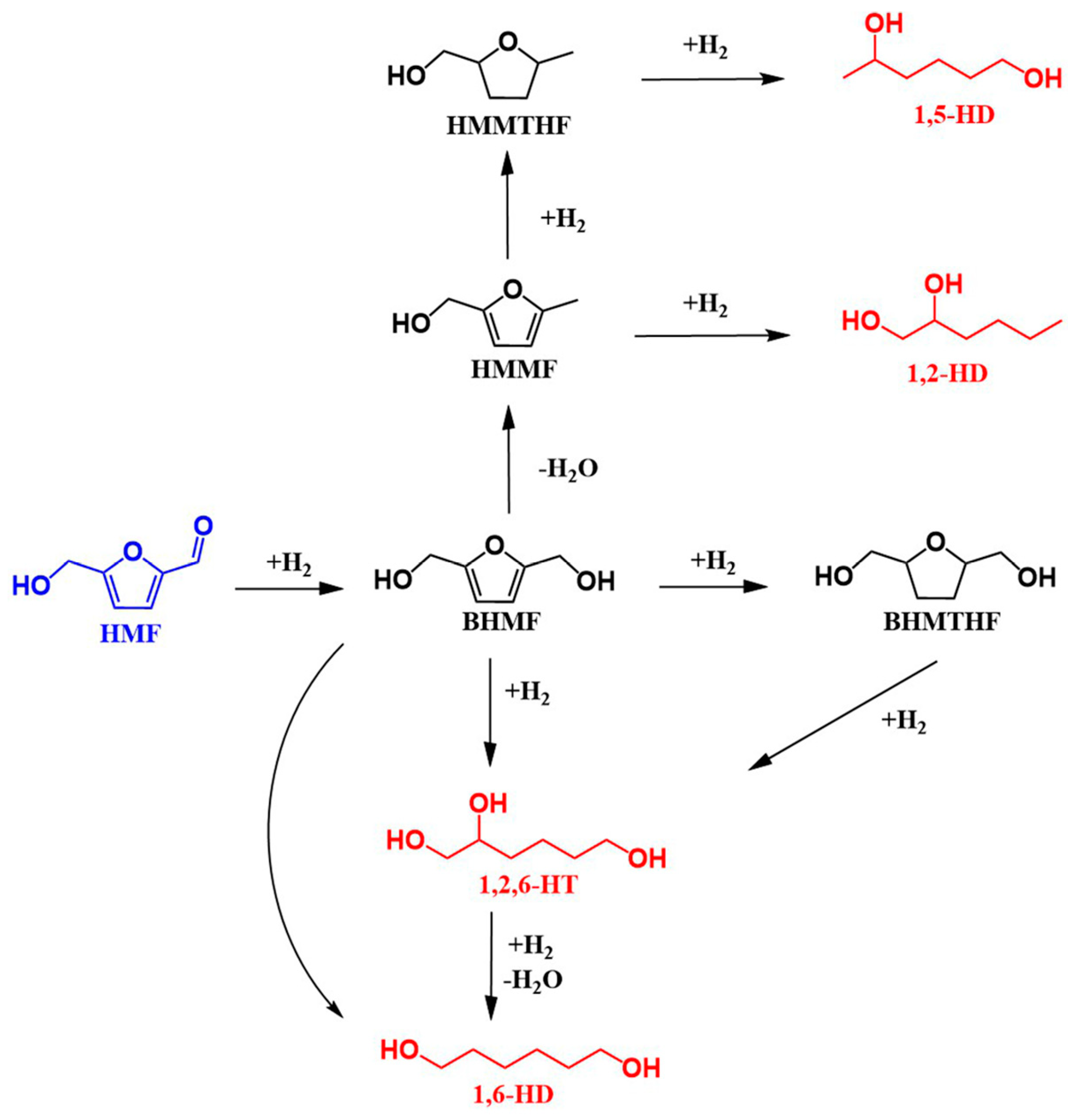 Chemical Transformation of Biomass-Derived Furan Compounds into Polyols
