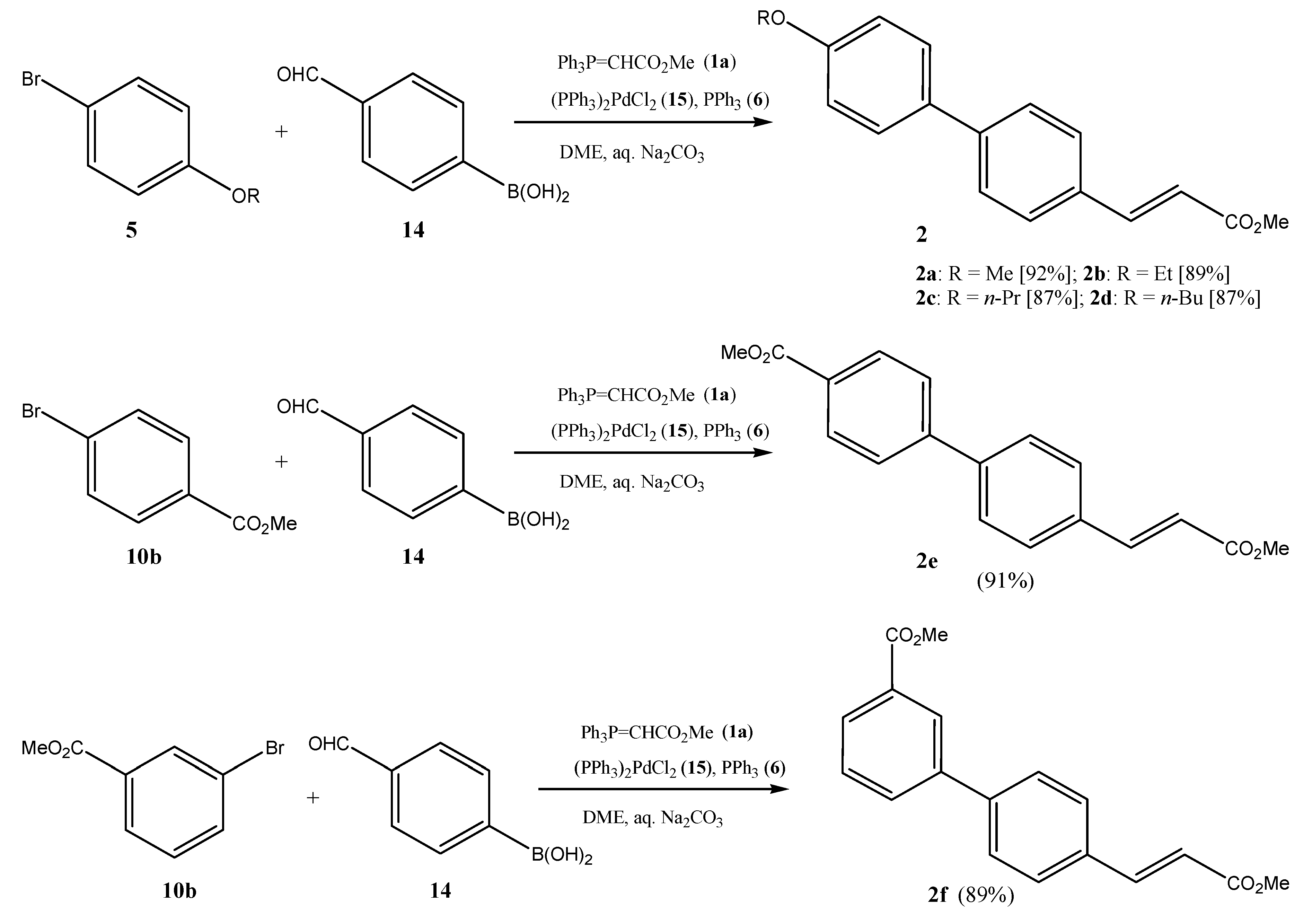 3-(Biphenyl)acrylates by One-Pot Suzuki Cross Coupling–Wittig ...