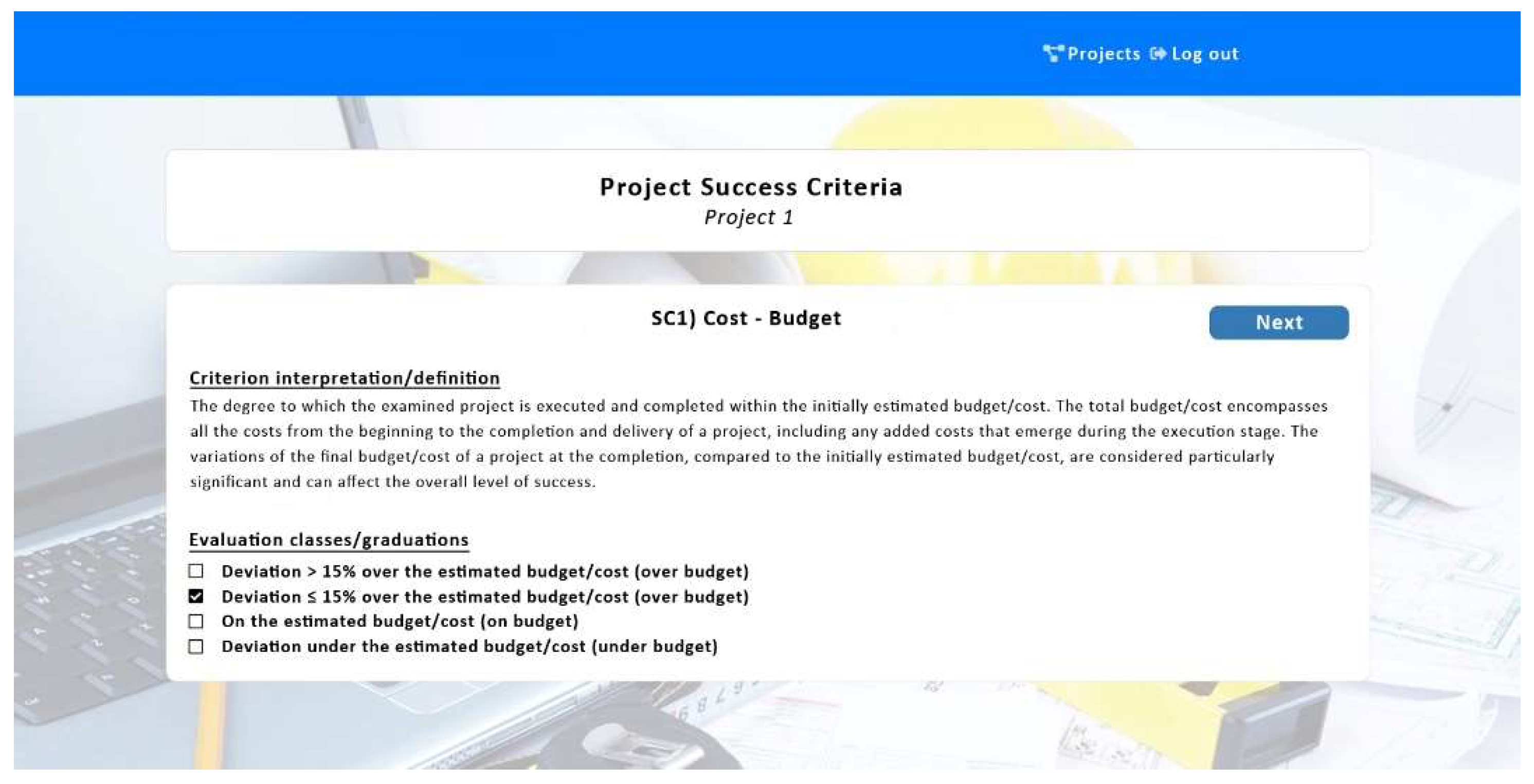 Towards a Unified Framework for Project Success Score Computation in Construction Projects