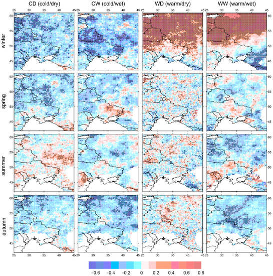 Compound Extremes of Air Temperature and Precipitation in Eastern Europe
