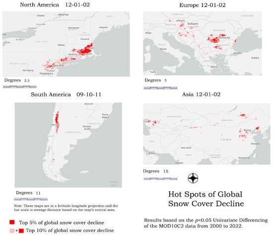 Global and Regional Snow Cover Decline: 2000–2022