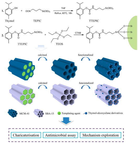 Thymol-Functionalized Silica Nanomaterials Prepared by Post-Grafting Method: Preparation ...