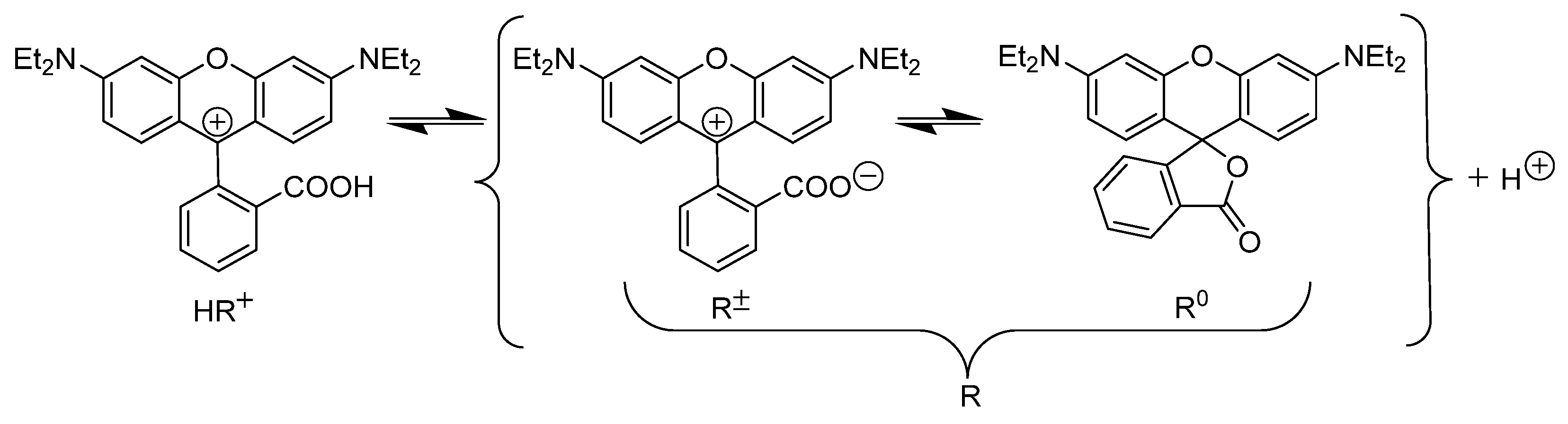 Stability of Rhodamine Lactone Cycle in Solutions: Chain–Ring ...