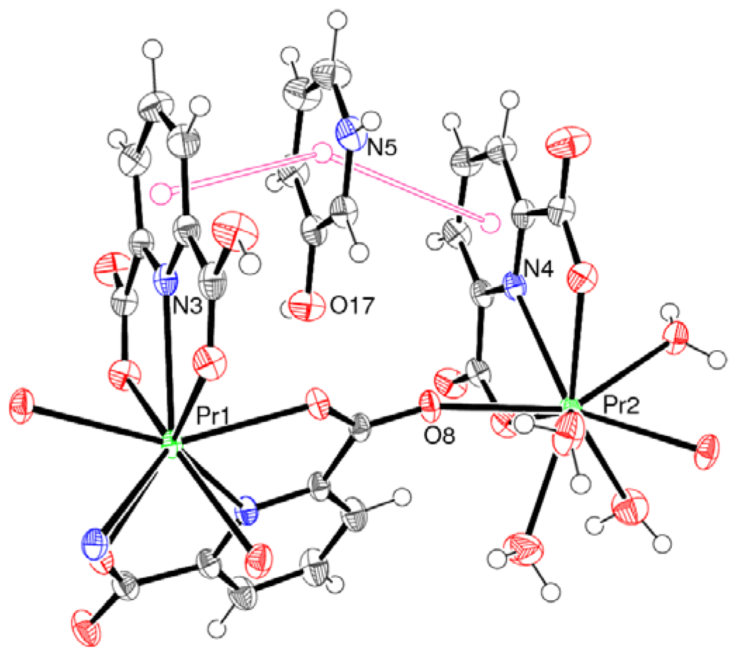 [Pr2(pdc)3(Hpdc)(H2O)4]n·n(H3hp)·8n(H2O), a One-Dimensional ...