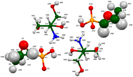 Crystal Structure of Fosfomycin Tromethamine, (C4H12NO3)(C3H6O4P), from ...