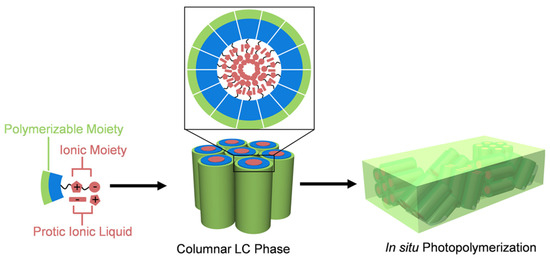 Ion-Conductive Nanostructured Polymer Films Formed by Photopolymerization of Lyotropic Columnar ...