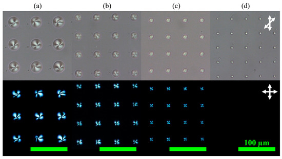 Self-Localized Liquid Crystal Micro-Droplet Arrays on Chemically ...