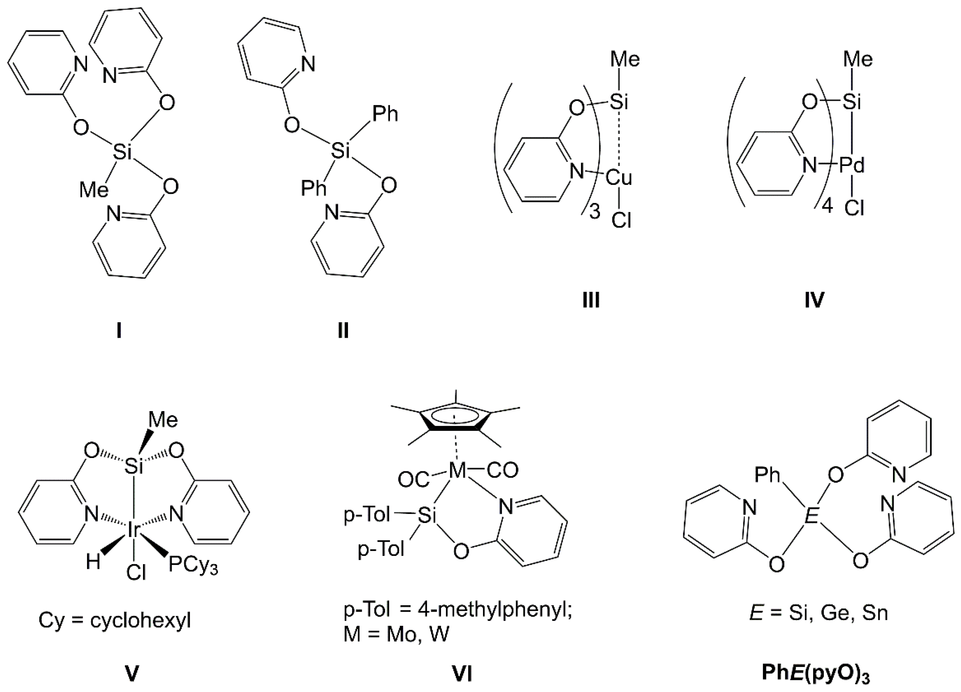 Molecular Structures of the Pyridine-2-olates PhE(pyO)3 (E = Si, Ge, Sn ...