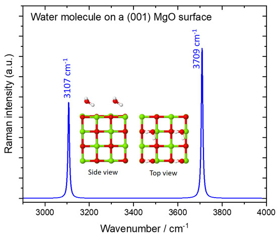 Water Adsorption on MgO Surfaces: A Vibrational Analysis