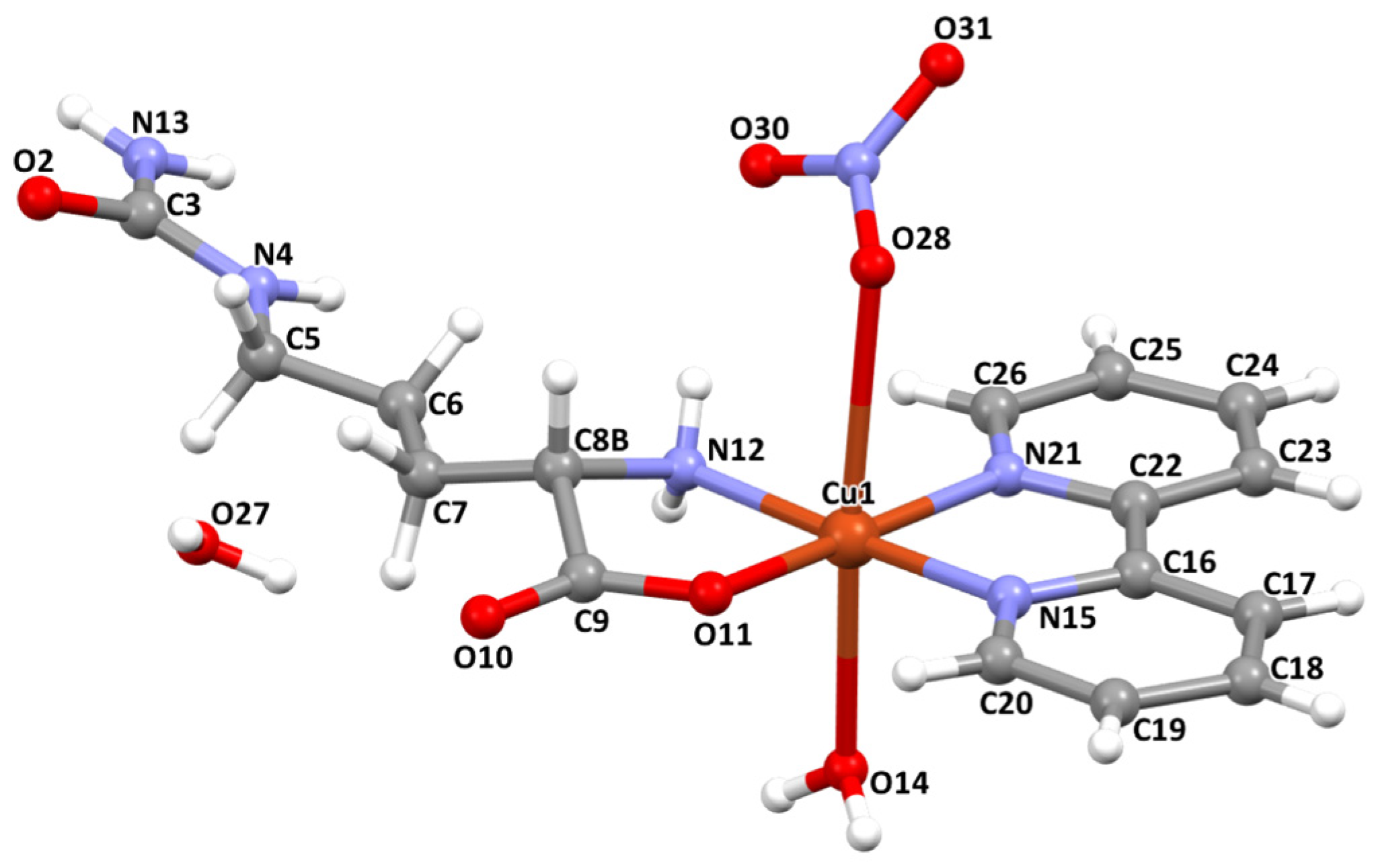 D,L-Citrullinato-bipyridine Copper Complex: Experimental and ...