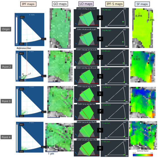 Investigation of the Evolution of Schmid Factors (SF) in 316 Stainless ...