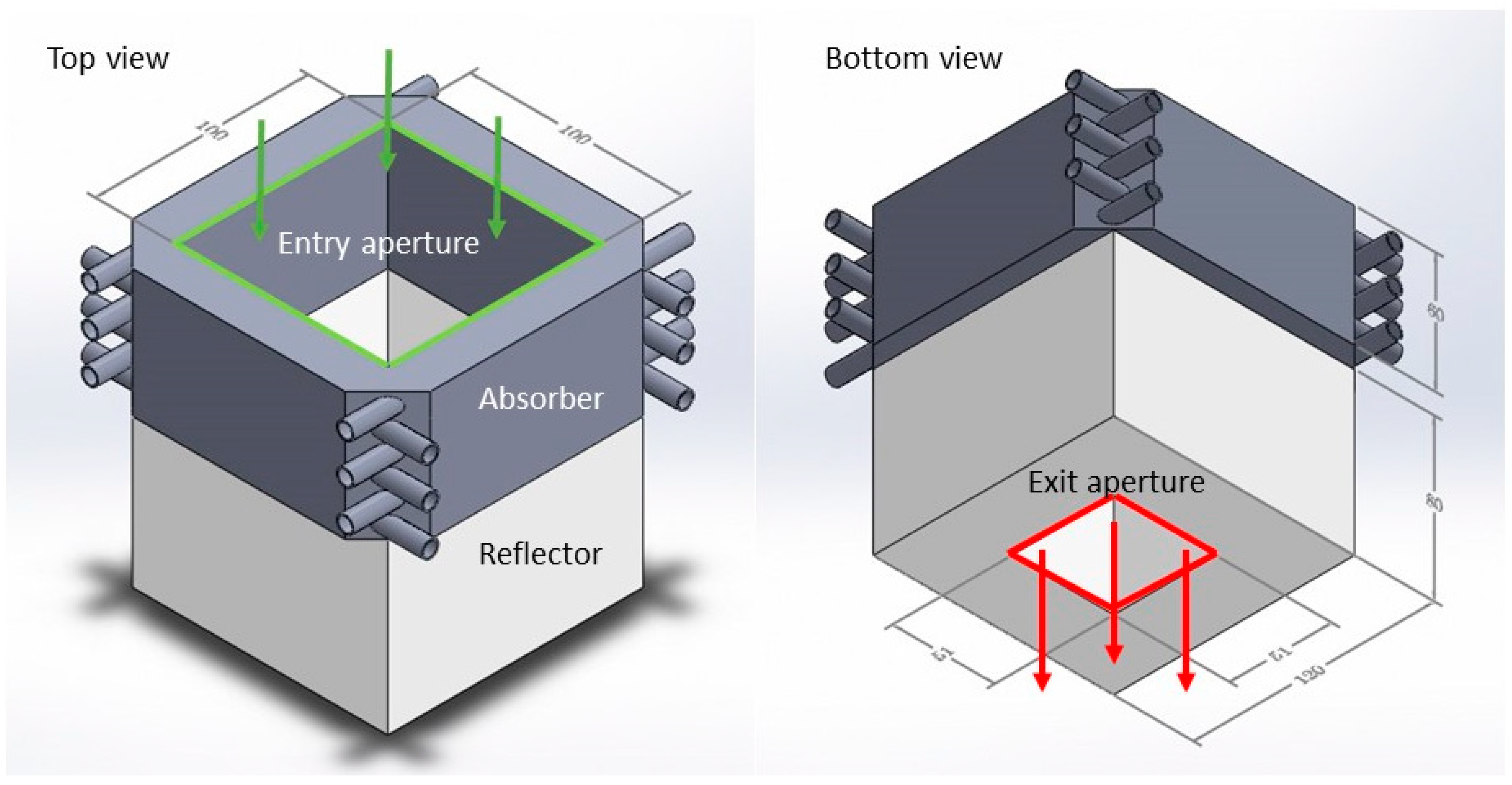 Design and Fabrication of Absorptive/Reflective Crossed CPC PV/T System