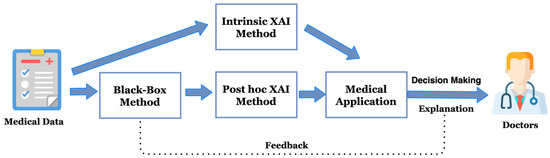 Applications of Explainable Artificial Intelligence in Diagnosis and Surgery