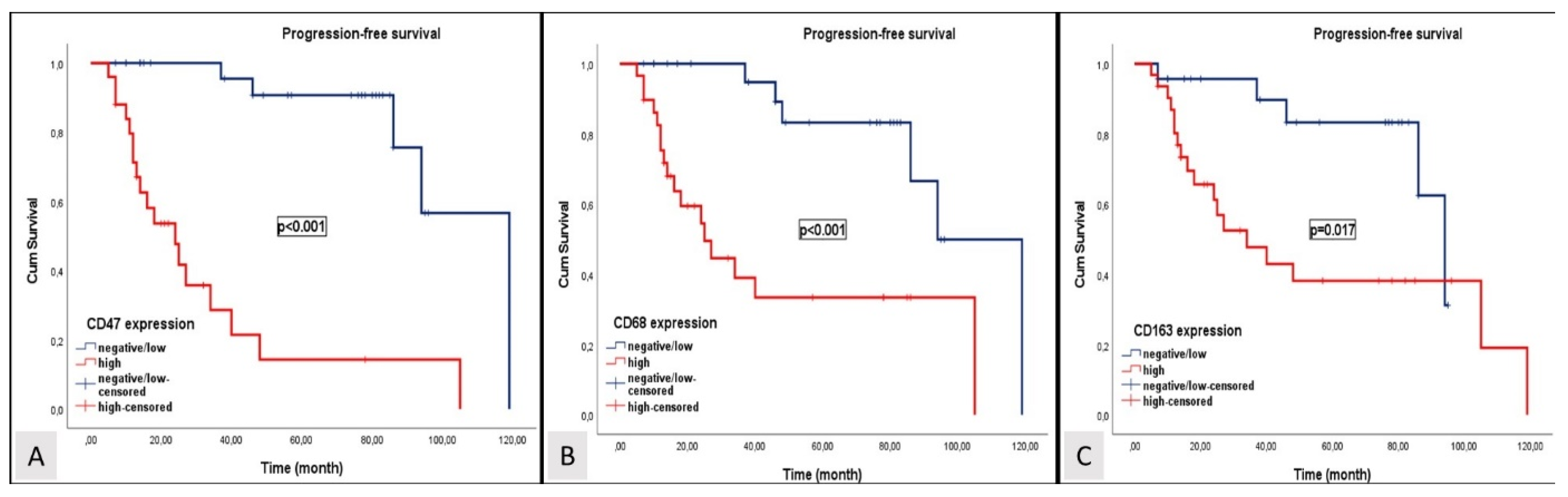 The Prognostic Significance of CD47, CD68, and CD163 Expression Levels and Their Relationship ...