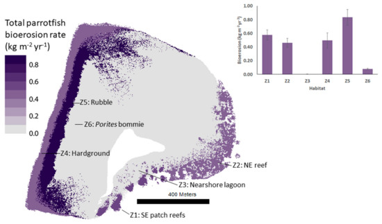 Inter-Habitat Variability in Parrotfish Bioerosion Rates and Grazing ...