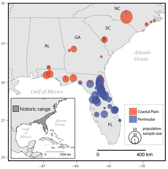 Population Subdivision in the Gopher Frog (Rana capito) across the ...