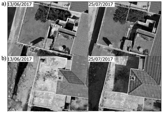 Building Change Detection Based on a Gray-Level Co-Occurrence Matrix and Artificial Neural Networks