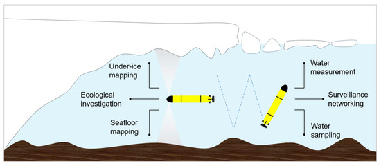 Polar AUV Challenges and Applications: A Review