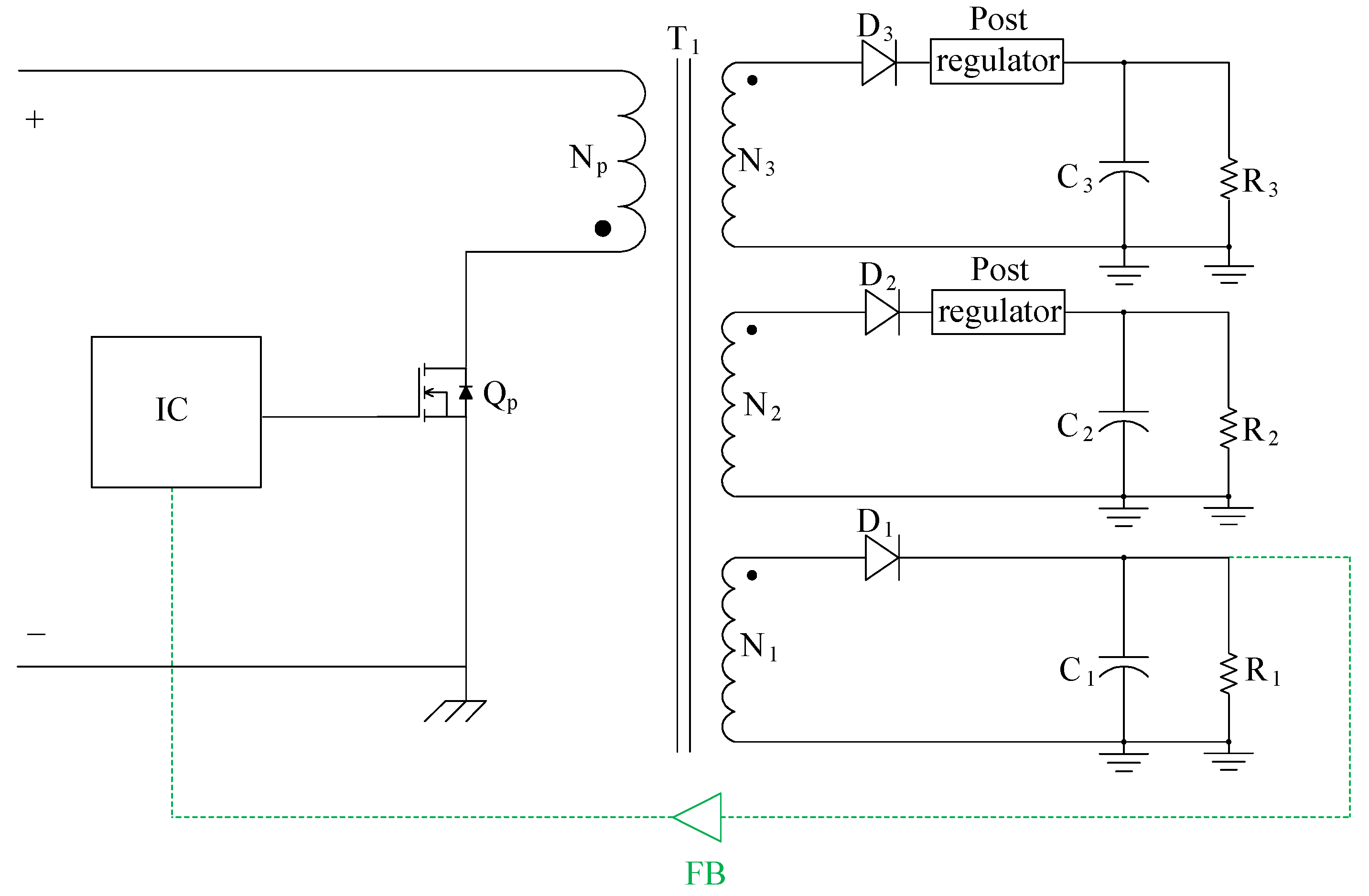 Three-Output Flyback Converter with Synchronous Rectification for Improving Cross-Regulation and ...