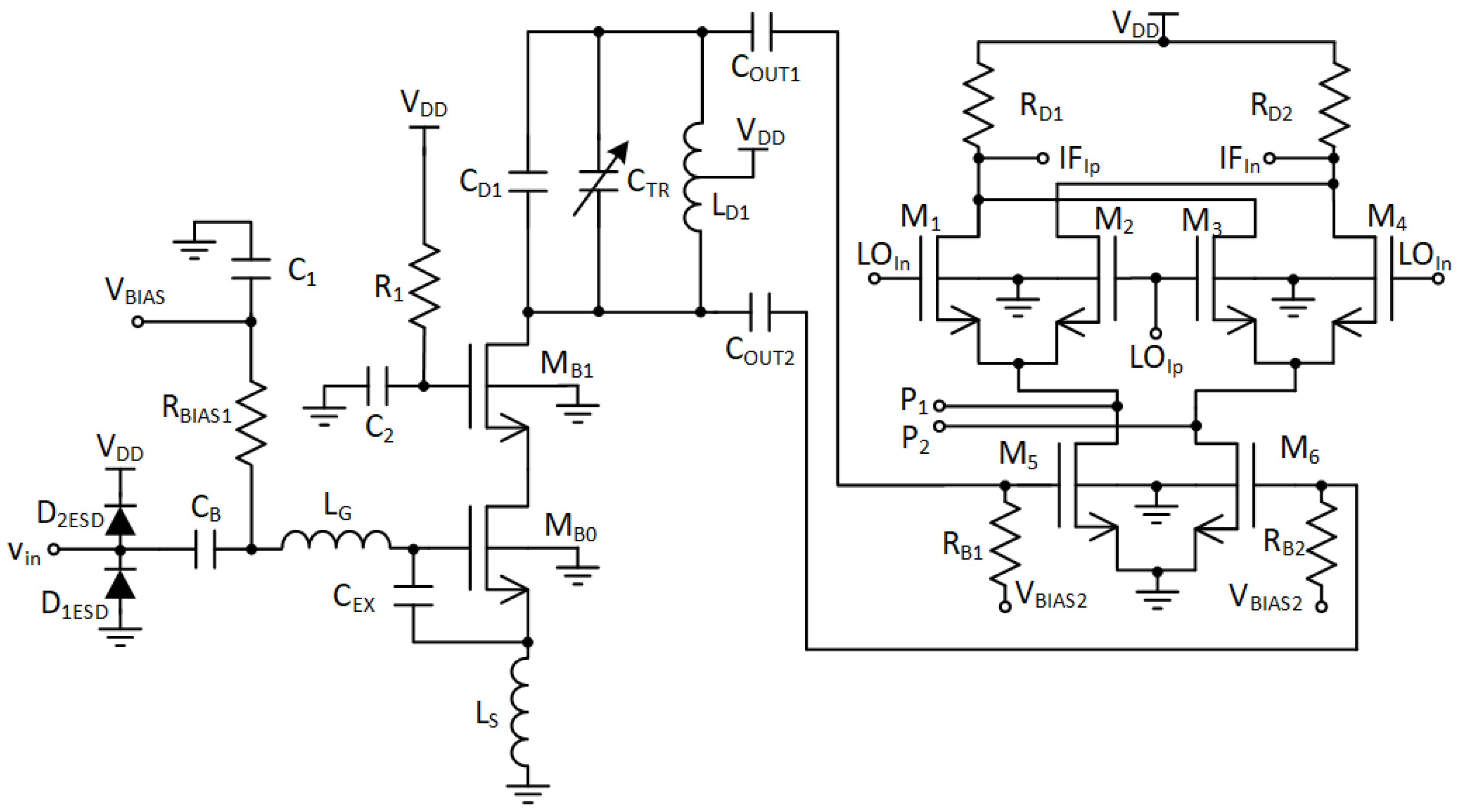 Active Balun with Center-Tapped Inductor and Double-Balanced Gilbert Mixer for GNSS Applications