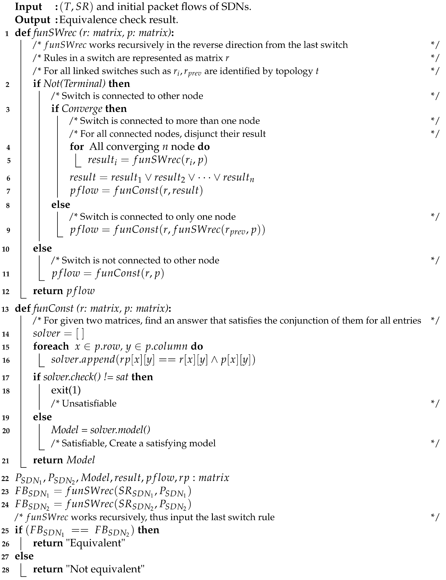 Electronics | Free Full-Text | Static Equivalence Checking for OpenFlow Networks