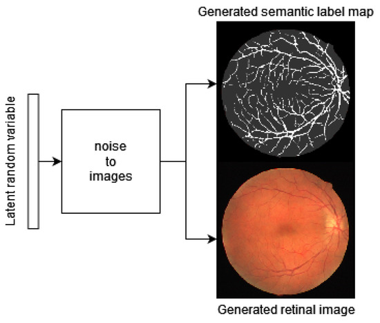 A Two-Stage GAN for High-Resolution Retinal Image Generation and Segmentation