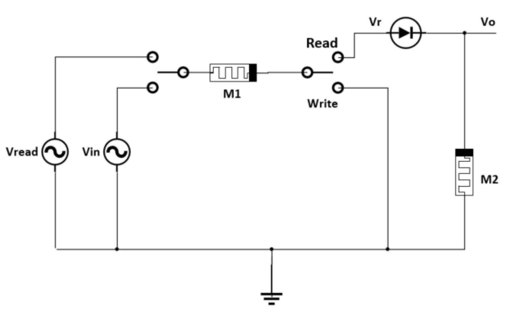 Memristor-Based Read/Write Circuit with Stable Continuous Read Operation