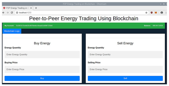 Blockchain-Based Peer-to-Peer Energy Trading System Using Open-Source Angular Framework and ...