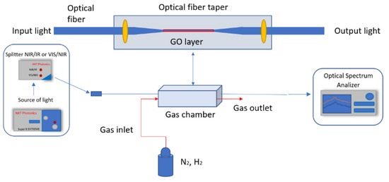 In-Line Gas Sensor Based on the Optical Fiber Taper Technology with a ...