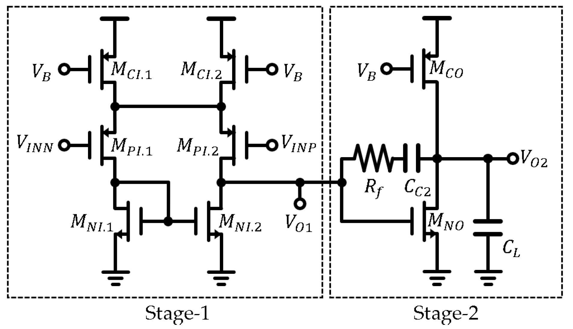 Three-Stage Operational Amplifier with Frequency Compensation Using ...