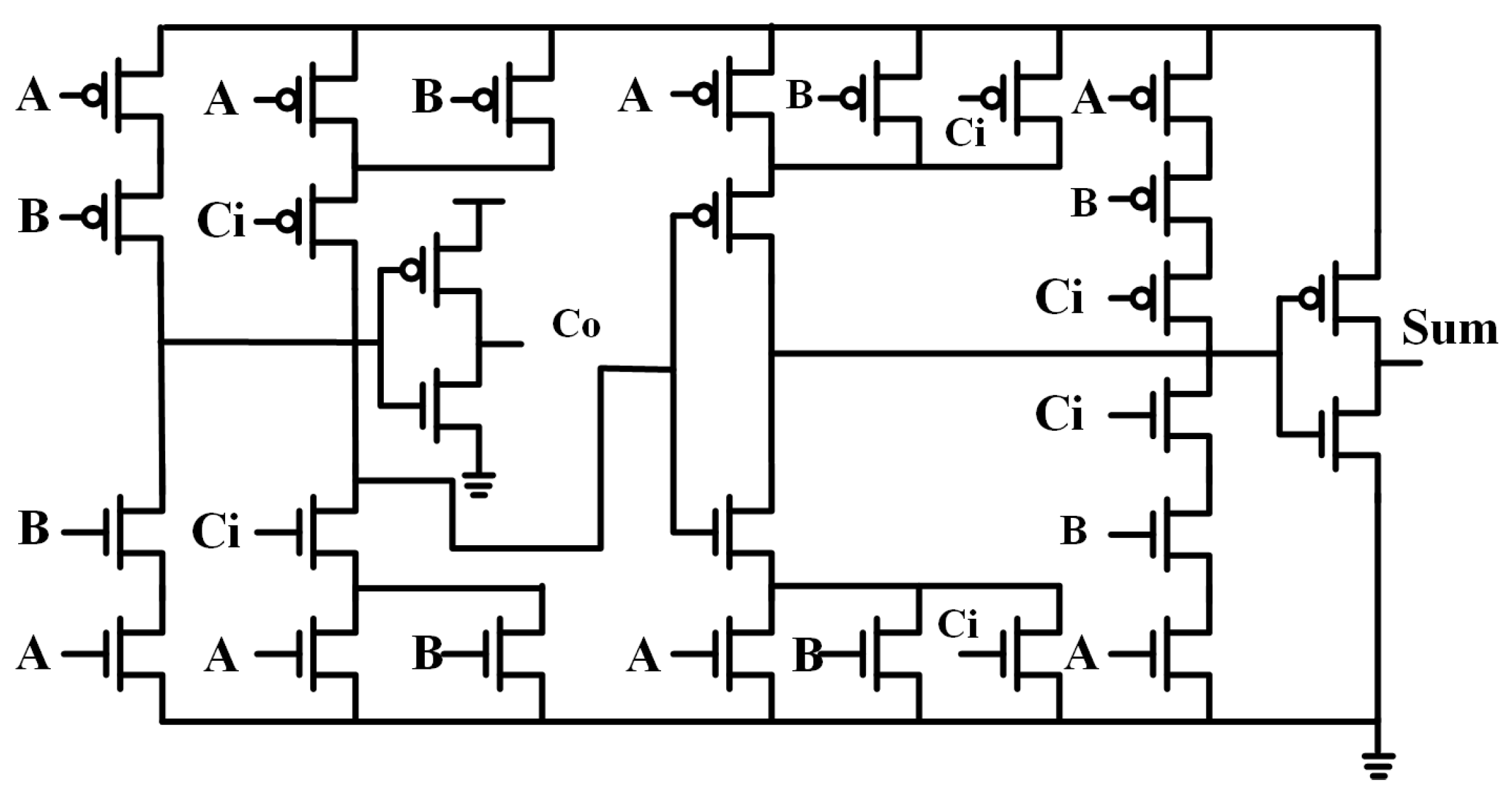 Low-Power Pass-Transistor Logic-Based Full Adder and 8-Bit Multiplier