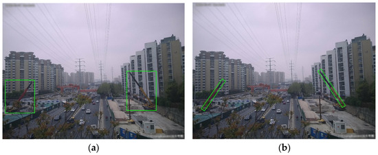 Rotating Object Detection for Cranes in Transmission Line Scenarios