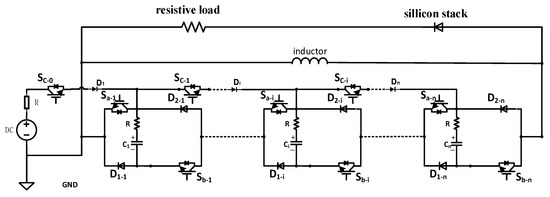 The Cascade of High-Voltage Pulsed Current Sources