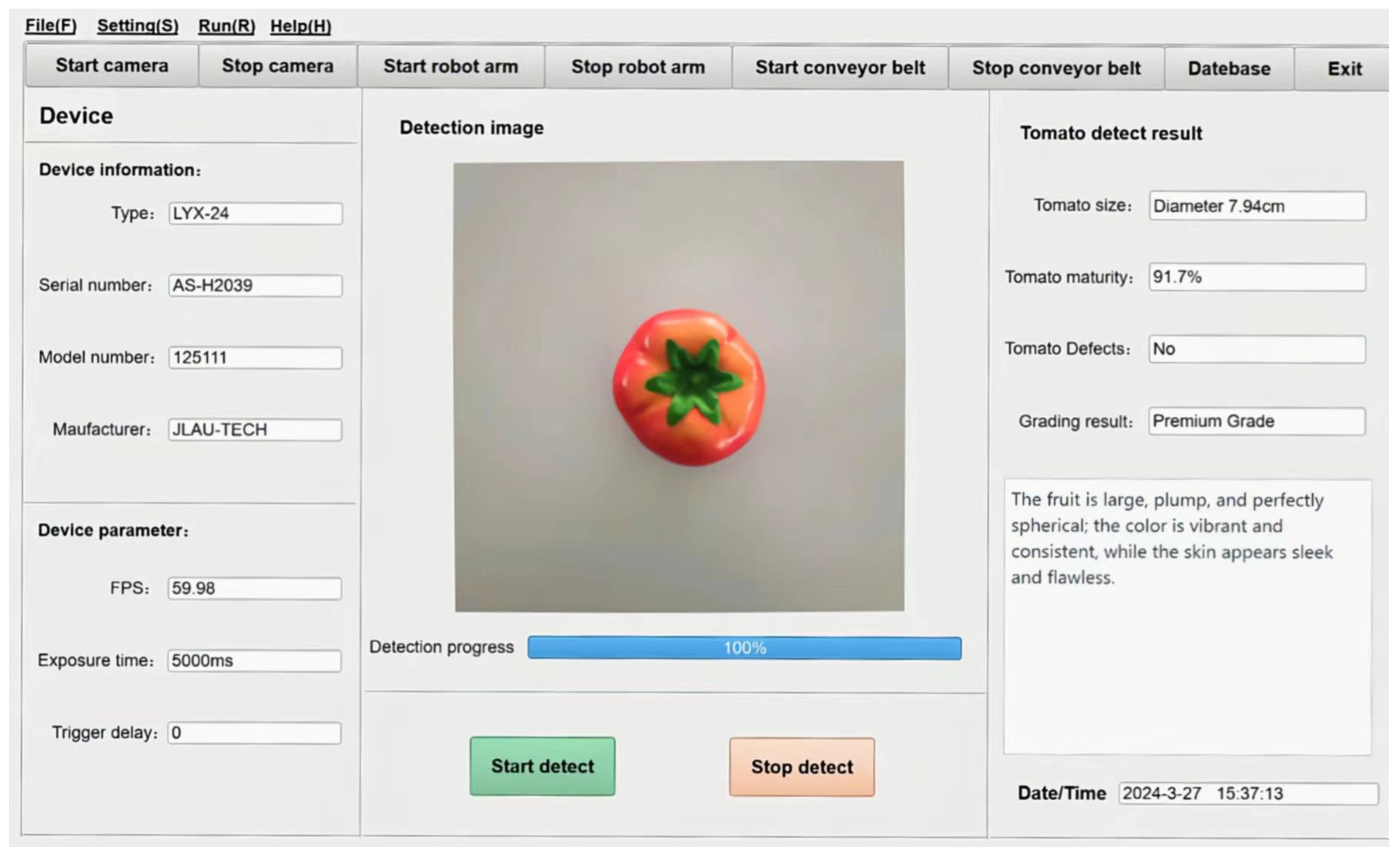 Tomato Sorting System Based on Machine Vision