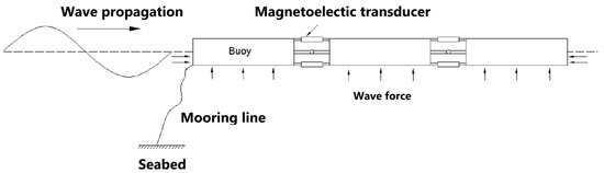 Design and Modeling of Coreless Magnetoelectric Transducers for Snake-like Wave Energy Converters